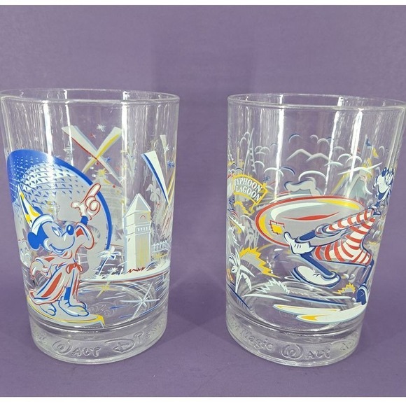 Disney | Dining | Disney Glass Set World Remember The Magic 25th Anniv ...